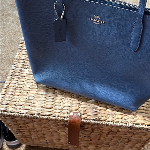 Coach | Bags | Coach Blue Tote Bag | Poshmark